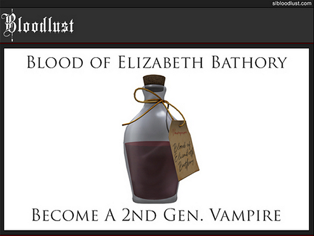 Second Life Marketplace - [Bloodlust] Blood of Elizabeth Bathory