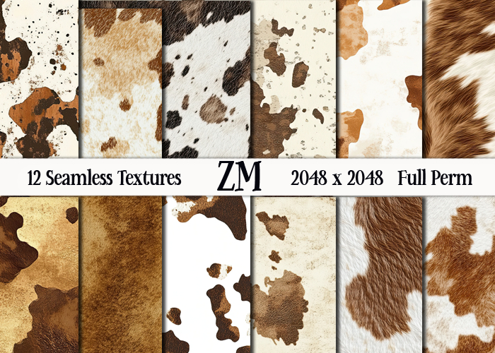 Second Life Marketplace - COWHIDE 2 FULL PERM TEXTURES