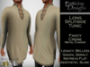 Second Life Marketplace - *ED Long Split Side Tunic - Fancy Creme