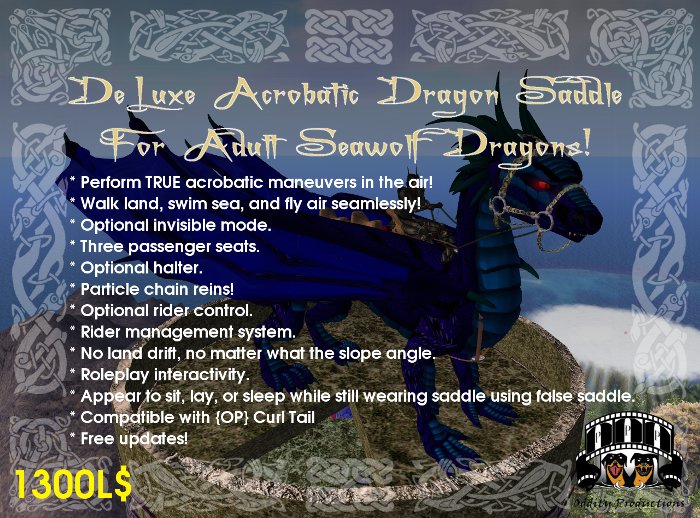 Second Life Marketplace - Deluxe Acrobatic Dragon Saddle for Adult ...