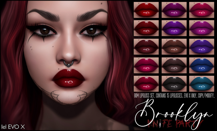 Second Life Marketplace - Knife Party // Brooklyn Lipgloss // Evo X // DEMO