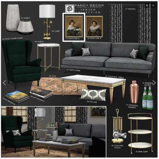 Second Life Marketplace - 07 Fancy Decor: Jansen Cocktail Table