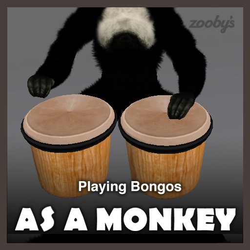 Second Life Marketplace - Zooby Monkey AV Bongos BOXED
