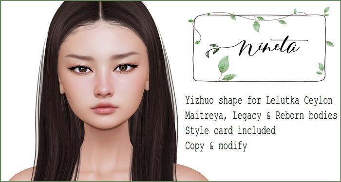 Second Life Marketplace - Nineta - Yizhuo x Lelutka Ceylon & Maitreya ...
