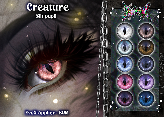 Second Life Marketplace - [RaptorJenny] Creature - Pack 2 slit pupil