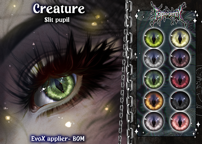 Second Life Marketplace - [RaptorJenny] Creature- Pack 1 slit pupil