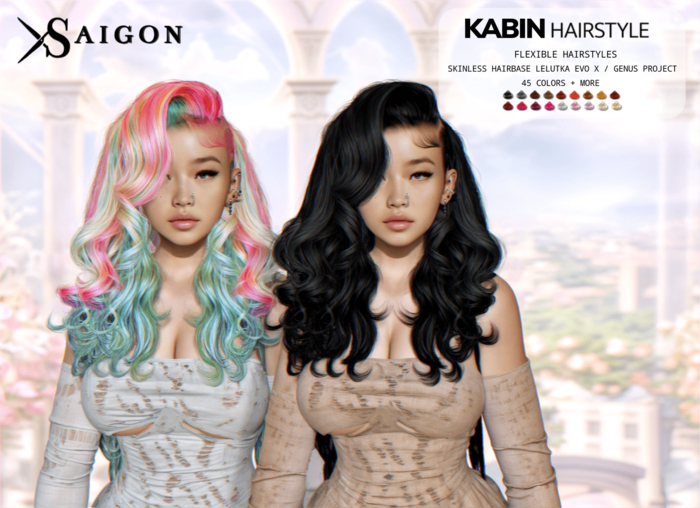 Second Life Marketplace - SaiGon - " Kabin Hairstyles " PACKS