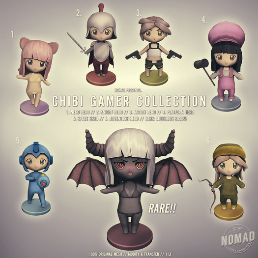 Second Life Marketplace - NOMAD // .02 // Chibi Knight Hero