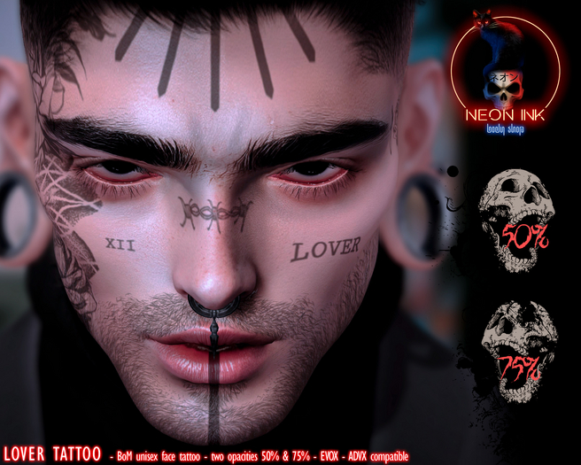 Second Life Marketplace - NEON INK - Lover Tattoo