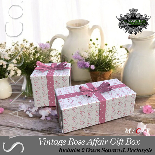 Second Life Marketplace - Swank & Co. Vintage Rose Affair Gift Box