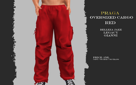 Second Life Marketplace - Praga Oversized Cargo - Red