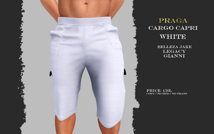Second Life Marketplace - Praga Cargo Capri - White