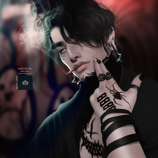Second Life Marketplace - {BLACK LOTUS} Spider 8888 ARM TATTOO