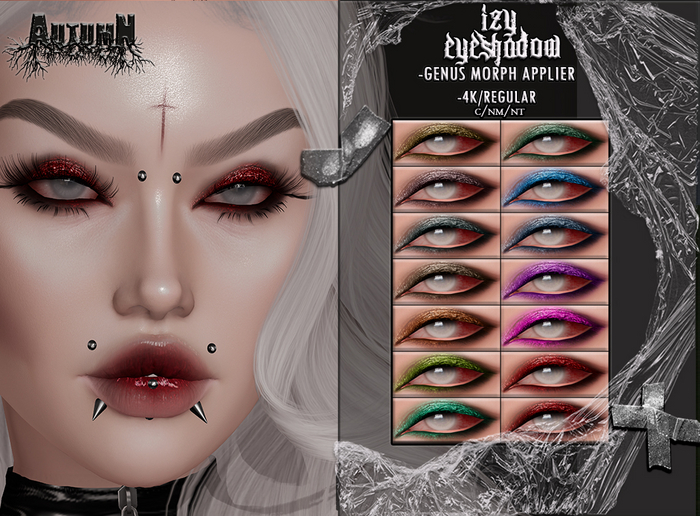 Second Life Marketplace - AUTUMN-IZY EYESHADOW GENUS MORPH APPLIER DEMO