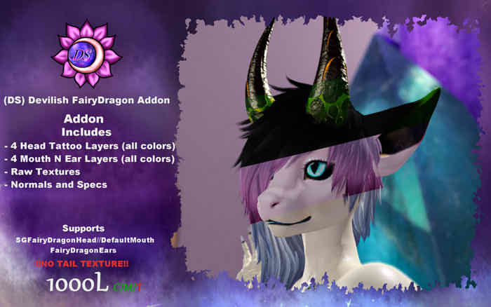 Second Life Marketplace - (DS) Devilish FairyDragon Addon Kit
