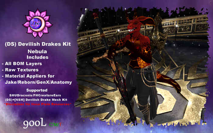 Second Life Marketplace - (DS) Devilish Drakes Kit (Ember)