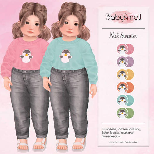 Second Life Marketplace - Baby Smell - Nick Sweater (Blue)