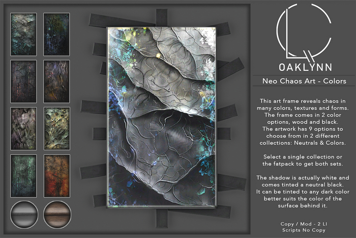 Second Life Marketplace - Oaklynn Neo-Chaos Art - Color