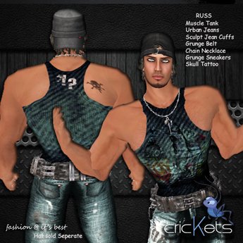Second Life Marketplace - Crickets "Russ" Complete Outfit