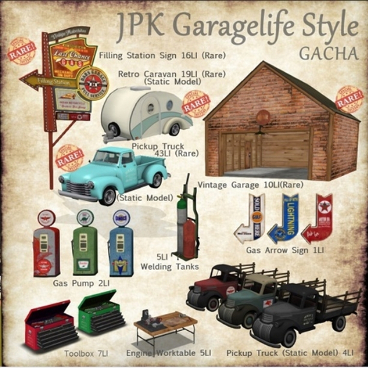 Second Life Marketplace - **JPK Garagelife Style Gacha -Gas Pump ...