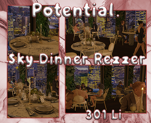 Second Life Marketplace - Potential. // Sky Dinner Rezzer Premade Rezzer