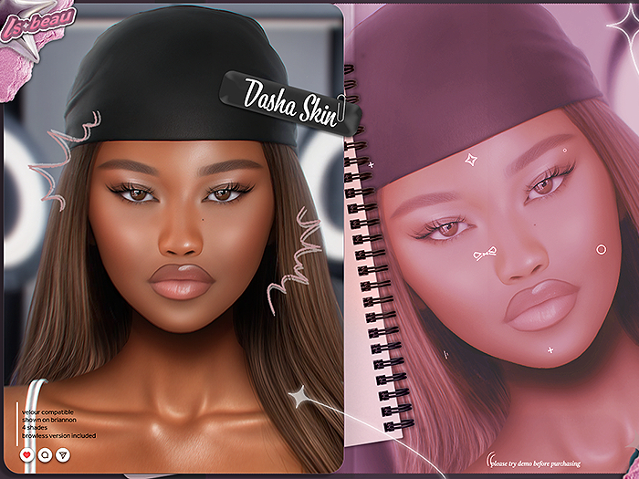 Second Life Marketplace - LSB - 'Dasha' Skin x Evo X (Moonlight)