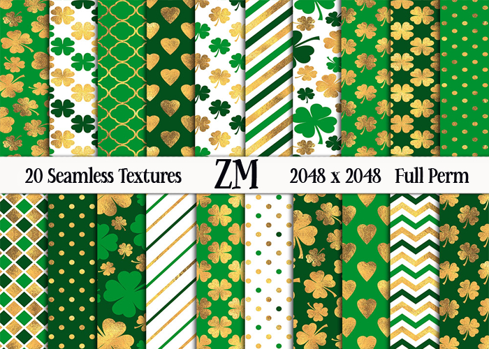 Second Life Marketplace - ST PATRICK 3 FULL PERM TEXTURES