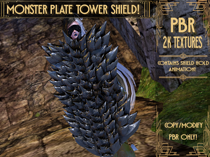 Second Life Marketplace - {Debonaire} - Monster Plate Tower Shield