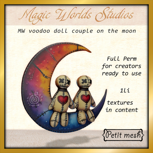 Second Life Marketplace - MW voodoo doll couple on the moon FullPerm