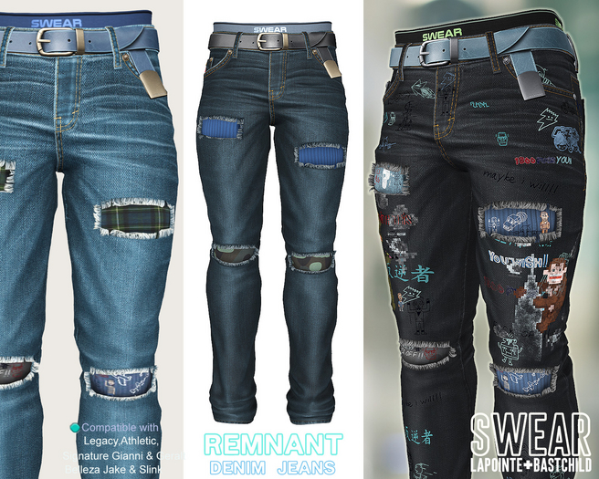 Second Life Marketplace - Ripped Jeans Remnant