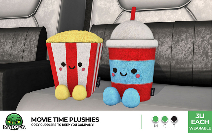 Second Life Marketplace - MadPea Movie Time Plushies