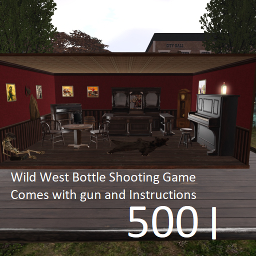Second Life Marketplace - Bottle Shooting Western Game 2025 Box