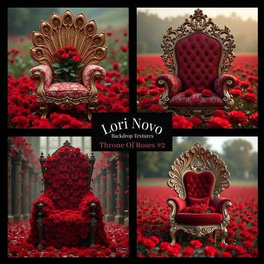 Second Life Marketplace - LORI NOVO . Throne Of Roses #2