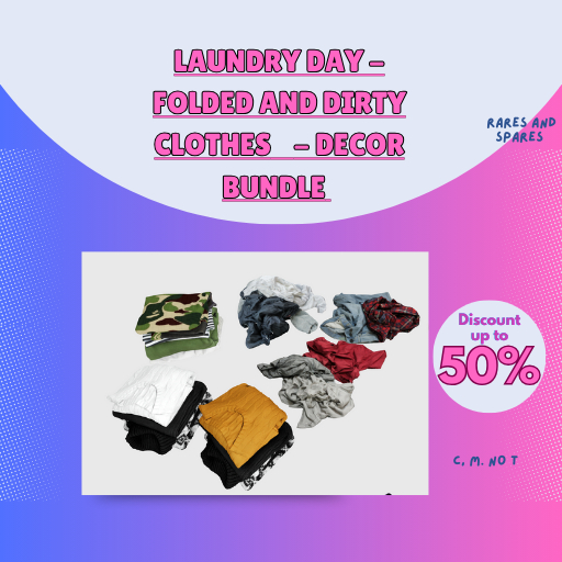 Second Life Marketplace - Laundry Day - Folded and Dirty Clothes ...