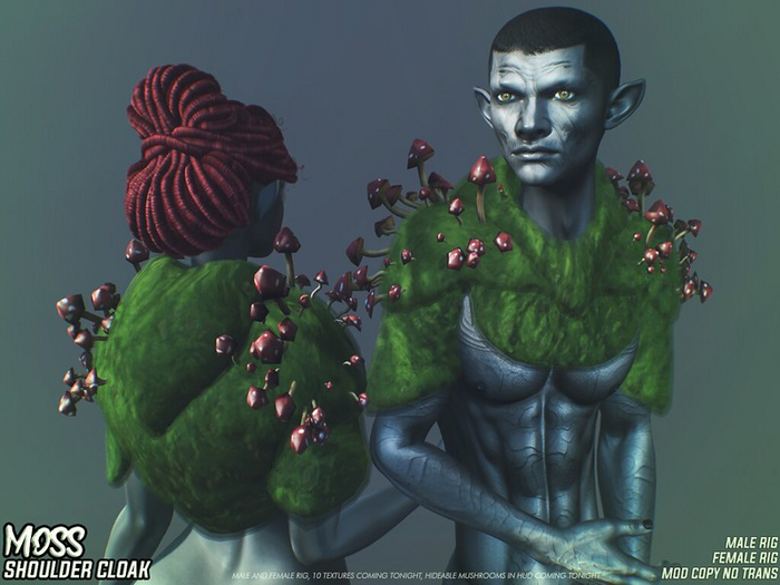 Second Life Marketplace - :DOBS: Moss Shoulder Cloak