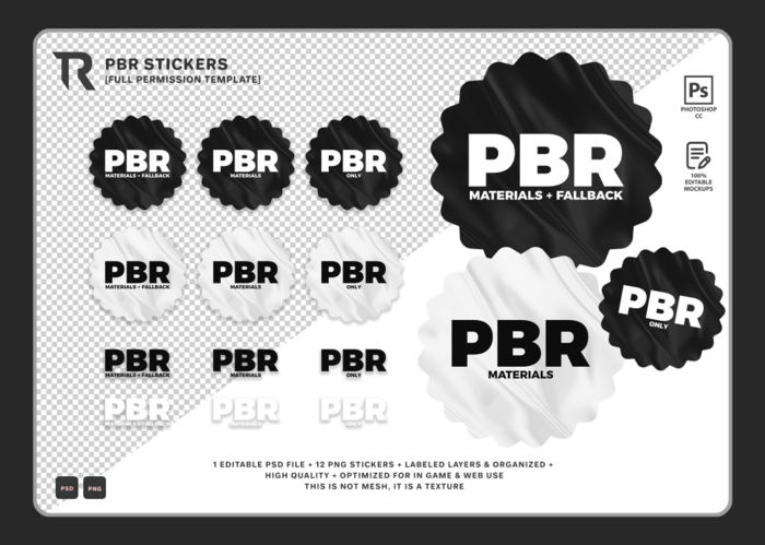 Second Life Marketplace - [TR] FREE PBR Stickers