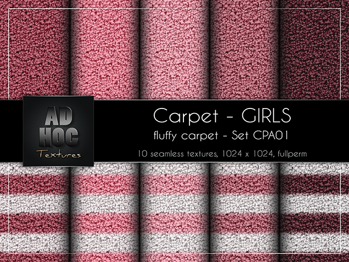 Second Life Marketplace - AD HOC - GIRLS - Fluffy Carpet - Set CPA01 ...