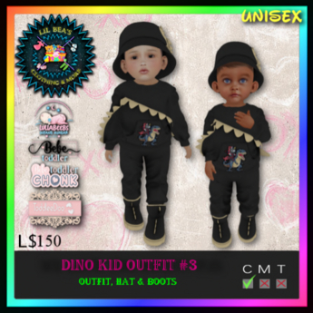 Second Life Marketplace - *LBD* Dino Kid Oufit #3- LB/TD/Bebe/Chonk