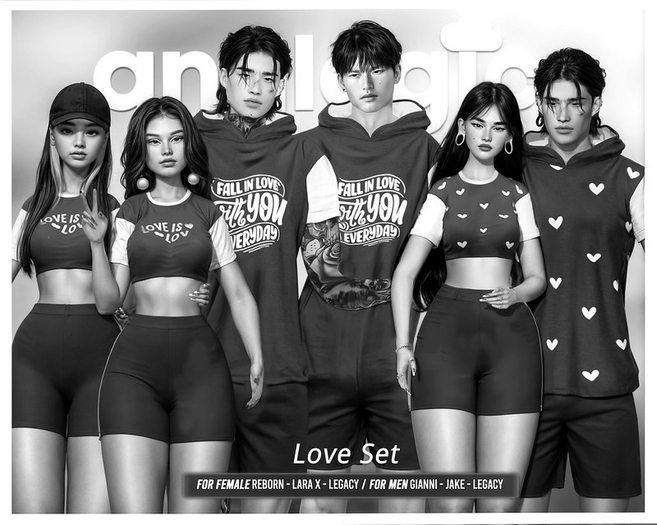 Second Life Marketplace - Analogic - Love Set Unissex DEMO