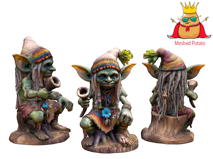 Second Life Marketplace - Meshed Potato Hippie Troll Full Perm