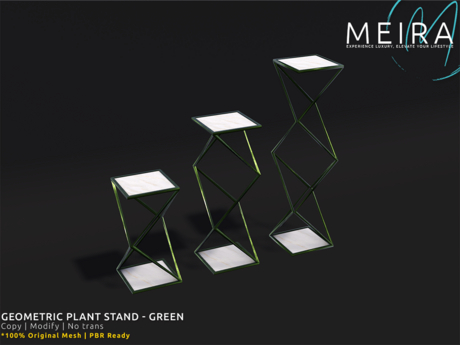 Second Life Marketplace - Meira Geometric Plant Stand - Green