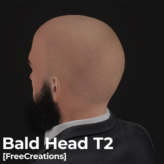 Second Life Marketplace - [FreeCreations] Bald Head Hair Base T2 - lel ...