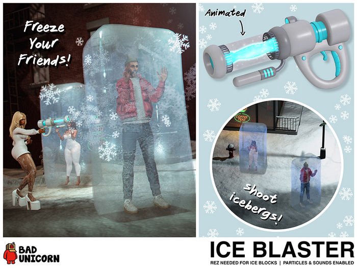 Second Life Marketplace - Ice Blaster (freezes & shoots icebergs)