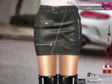 Second Life Marketplace - Full Perm Ladies Leather Skirt Slink Maitreya ...