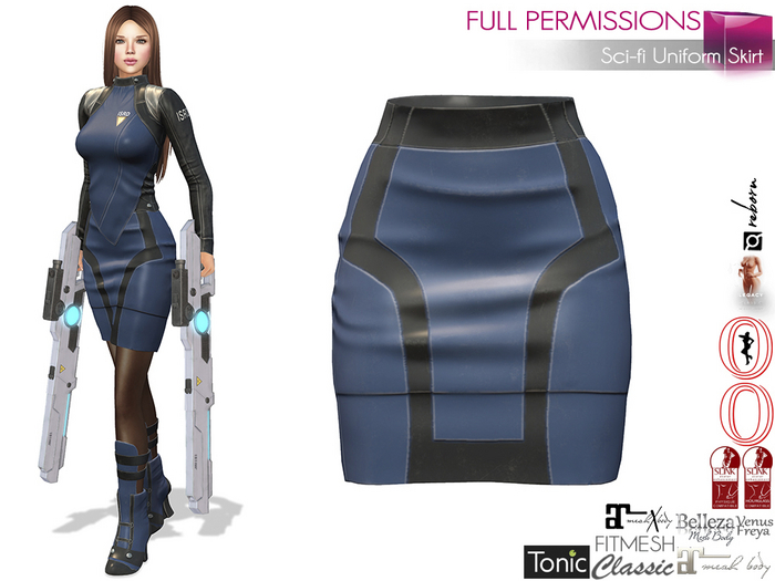 Second Life Marketplace - Full Perm Female Cyberpunk Sci-fi Uniform ...