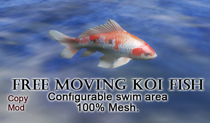 Second Life Marketplace - Koi Fish - Free Moving - configurable 1.2 ...
