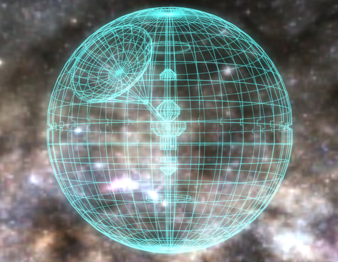 Second Life Marketplace - Naruko's 1 LI Rotating Death Star Hologram V2.0