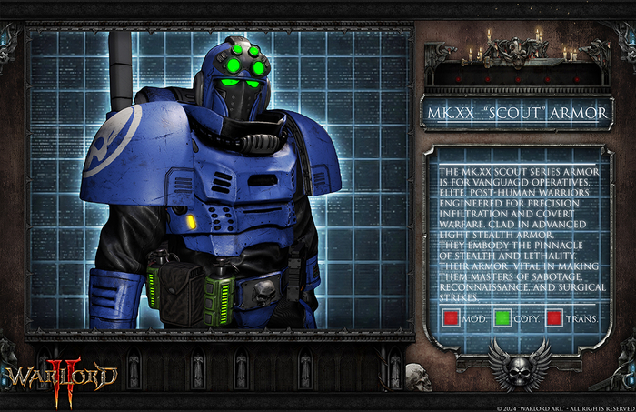 Second Life Marketplace - [WARLORD] Mk.XX Series - "Scout" Armor.