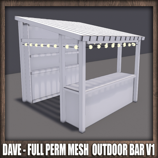 Second Life Marketplace - DAVE - FULL PERM MESH OUTDOOR BAR V1