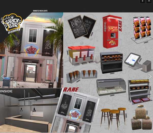 Second Life Marketplace - ///SCOTCH/// SNACK BAR GACHA - BUILDING RARE